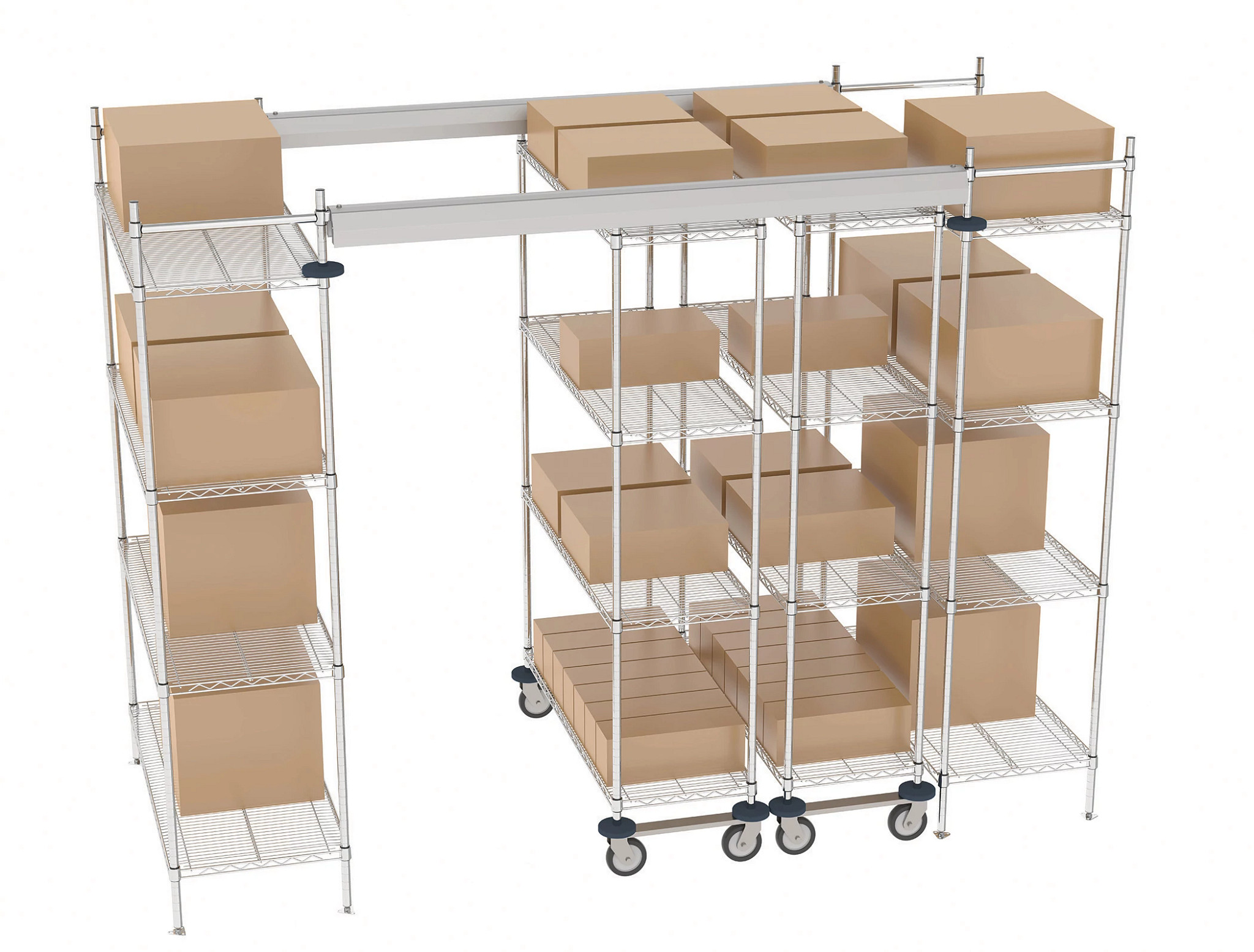Metro Overhead Track High-Density Shelving System for 10 ft. Spaces ...