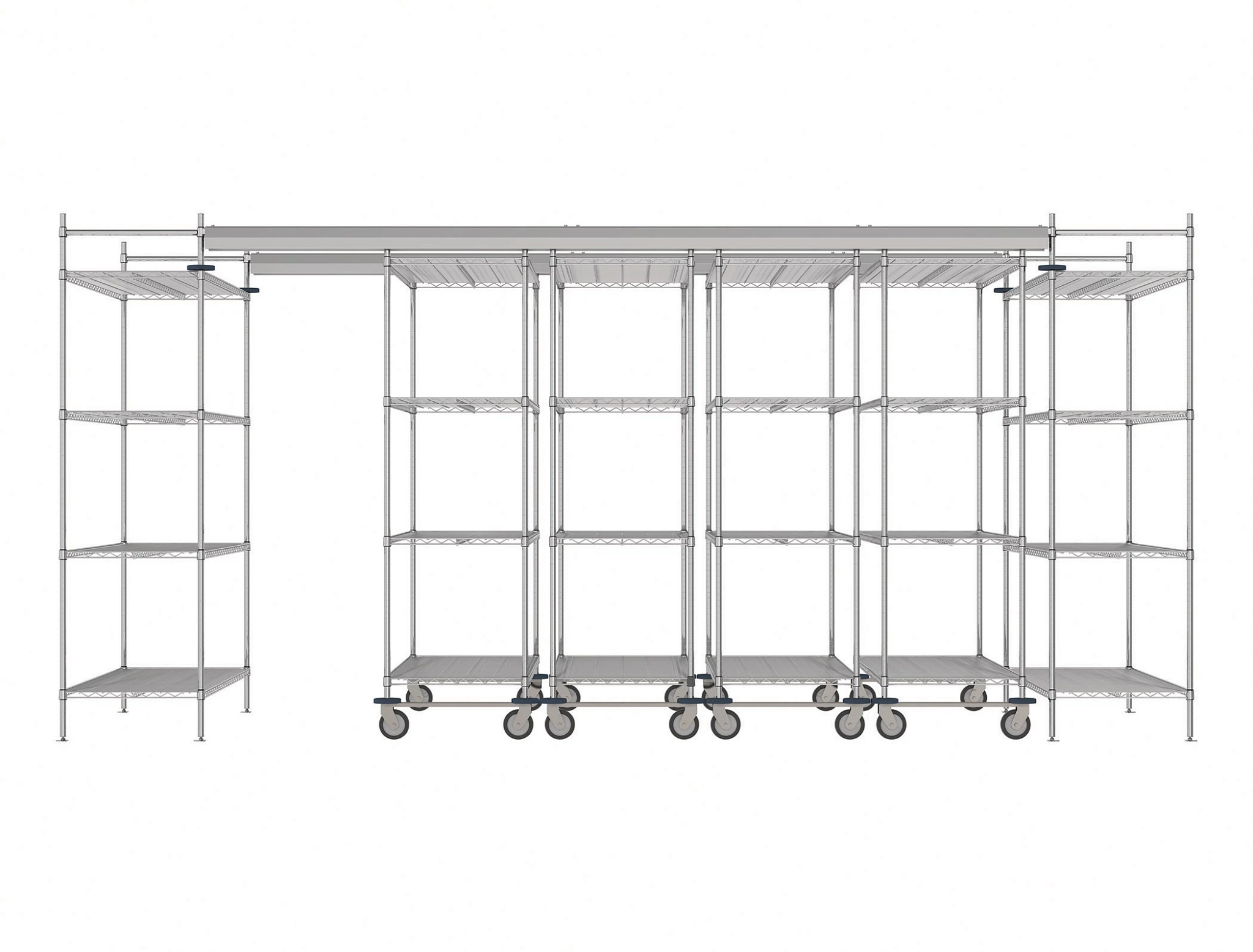 Metro Overhead Track High-Density Shelving System for 16 ft. Spaces ...